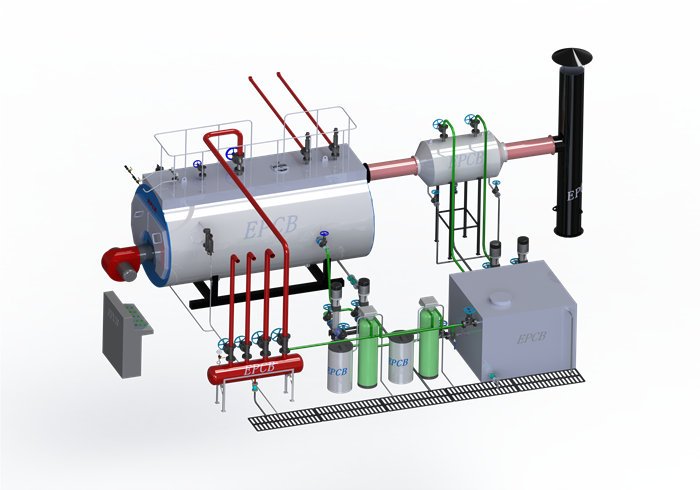 Three Pass Steam Boiler for Food Industry Fuel Saving | EPCB Boiler